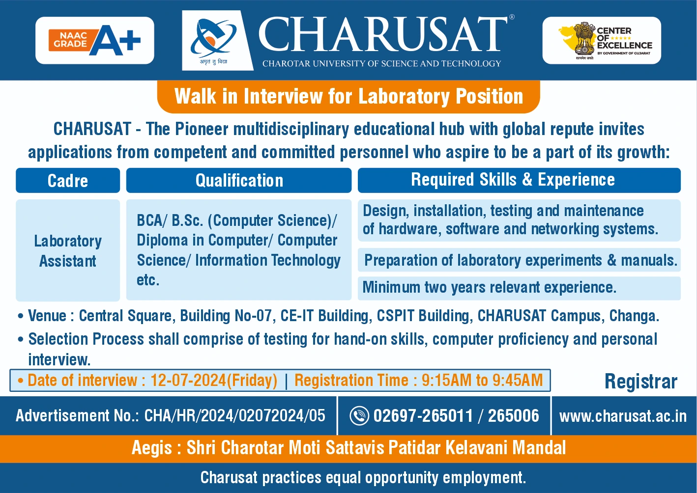 CHARUSAT | Best Private University in Gujarat